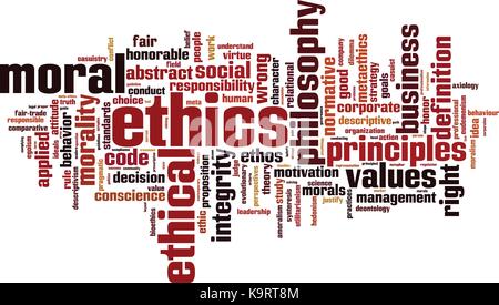 Ethics word cloud concept. Vector illustration Stock Vector Art ...