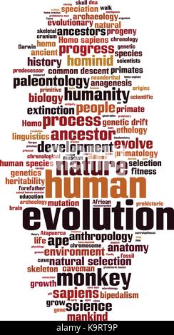 Evolution word cloud concept. Vector illustration Stock Vector Image ...