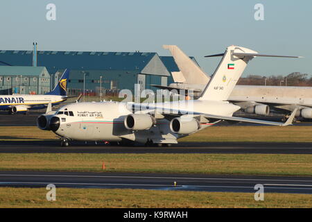 KAF343, a Boeing C-17A Globemaster III operated by the Kuwait Air Force ...