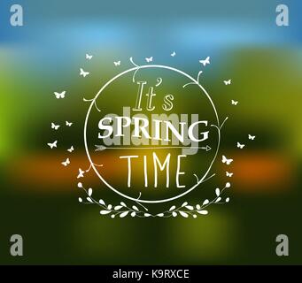 Its Spring time typographic design Stock Vector Image & Art - Alamy