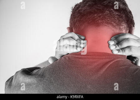 nape injury in humans .nape pain,joint pains people medical, mono tone ...