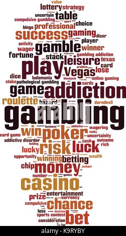 Gambling word cloud concept. Vector illustration Stock Vector Image ...