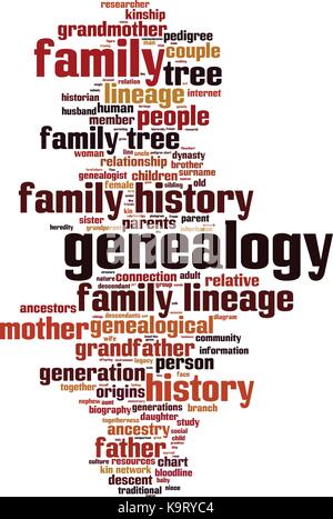Genealogy word cloud concept. Vector illustration Stock Vector Image ...