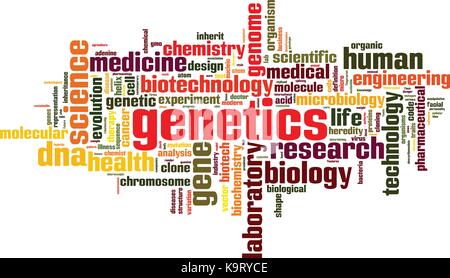 Genetics word cloud concept. Vector illustration Stock Vector Image ...