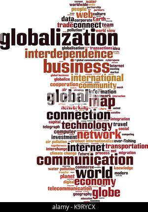 GLOBALIZATION. Word cloud illustration. Tag cloud concept collage Stock ...