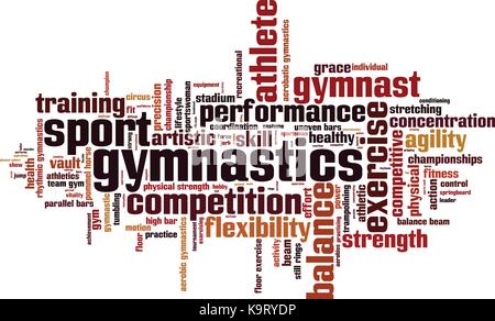 Gymnastics word cloud concept. Vector illustration Stock Vector Image ...