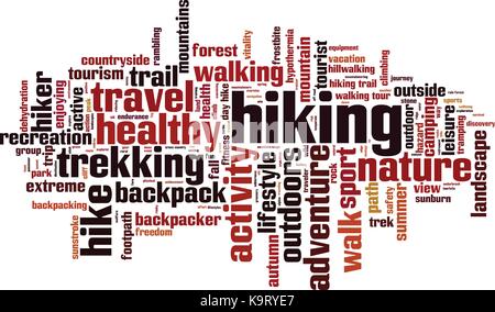 Hiking word cloud concept. Vector illustration Stock Vector Image & Art ...