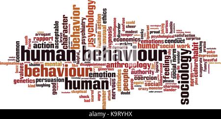Human behaviour word cloud concept. Vector illustration Stock Vector ...