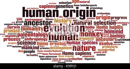 Human origin word cloud concept. Vector illustration Stock Vector Image ...