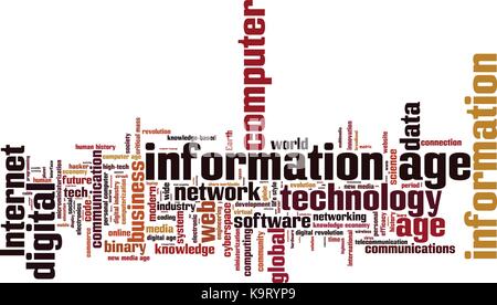 Information age word cloud concept. Vector illustration Stock Vector ...