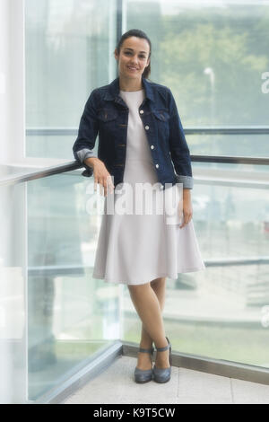 The actress Sara Rivero during the session of photos in the theaters of ...