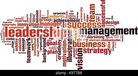 Leadership word cloud vertical concept. Vector illustration Stock ...