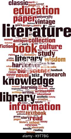 Literature word cloud concept. Vector illustration Stock Vector Image ...