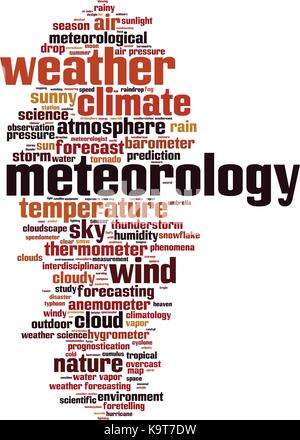 Meteorology word cloud concept. Vector illustration Stock Vector Image ...