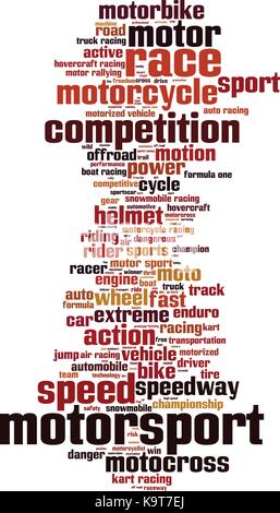 Motorsport word cloud concept Stock Photo - Alamy
