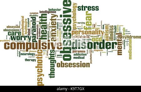 Obsessive word cloud concept. Vector illustration Stock Vector Image ...