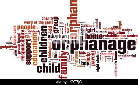 Orphanage word cloud concept. Vector illustration Stock Vector Image ...