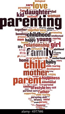 Parenting word cloud concept. Vector illustration Stock Vector Image ...