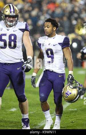 September 23, 2017: Washington running back Myles Gaskin pulls away ...
