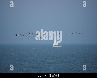 Sheerness, Kent, UK. 24th Sep, 2022. UK Weather: an overcast afternoon ...