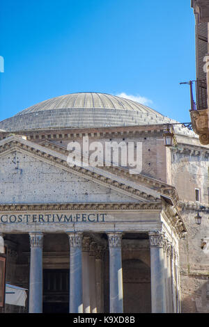 Ancient Roman Pantheon temple, front view - Rome, Italy Stock Photo - Alamy