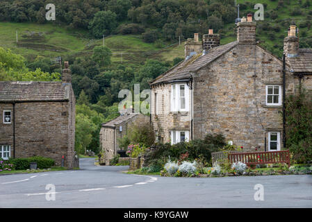 The Small Village of Gunnerside in Swaledale from the Path to Knot Top ...