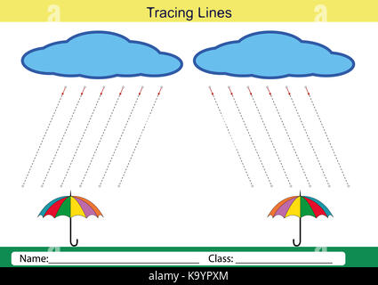 pencil control, Working pages for children, tracing lines, horizontal ...
