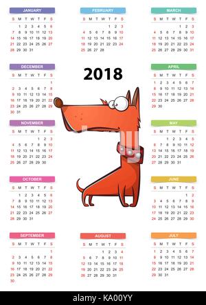 2018 calendar icon isolated on blue colors Stock Vector Image & Art - Alamy