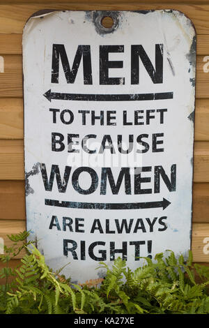 Men to the left because women are always right. WC toilet bathroom ...