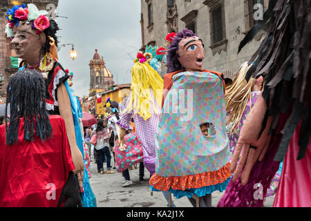 Giant puppets called mojigangas in San Miguel de Allende, Mexico Stock ...