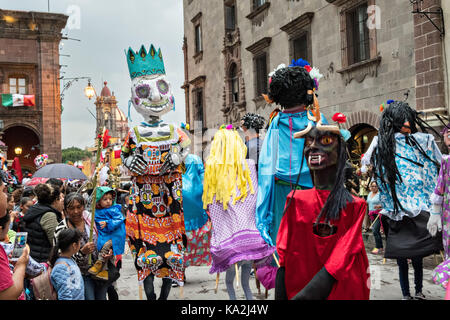 Giant puppets called mojigangas in San Miguel de Allende, Mexico Stock ...