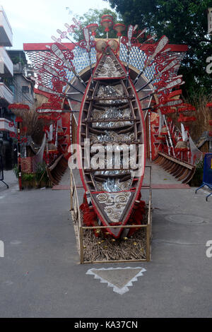 KOLKATA, INDIA - SEPTEMBER 24: A temporary structure (pandal) with ...