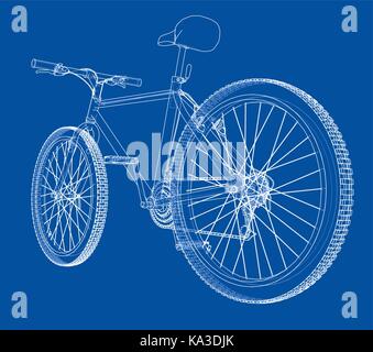Bicycle. Wire-frame style. Vector Stock Vector Image & Art - Alamy