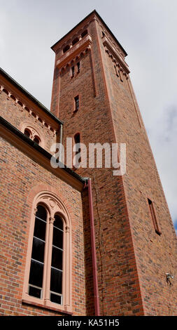 Exterior wide shot of a funeral chapel Exterior wide shot of a funeral ...