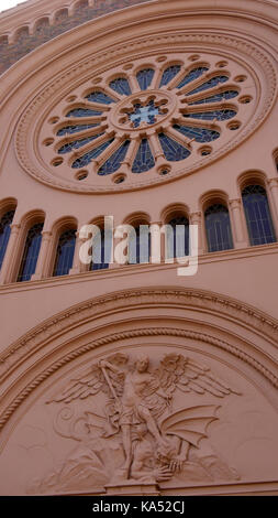 Exterior wide shot of a funeral chapel Exterior wide shot of a funeral ...