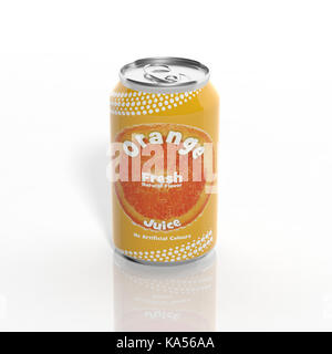orange soda can isolated on a white background Stock Photo - Alamy