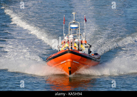RNLI Atlantic 85 B Class Inshore Lifeboat With Crew Stock Photo ...