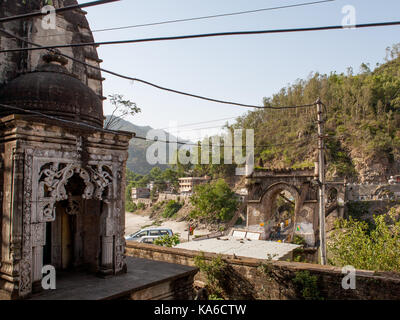 The old suspension bridge Victoria, Mandi. Himachal Pradesh, India ...