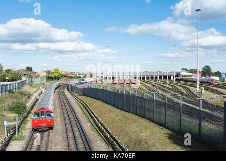 London Underground maintenance depot for Piccadilly Line tube train ...