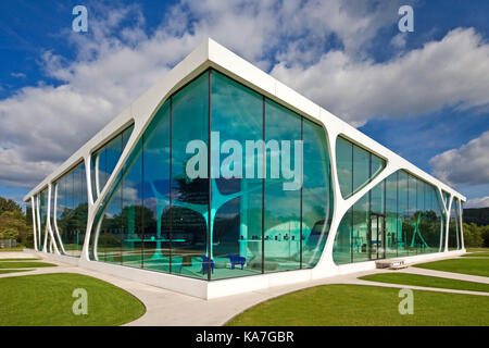 Leonardo Glass Cube, futuristic building, presentation centre, Bad ...