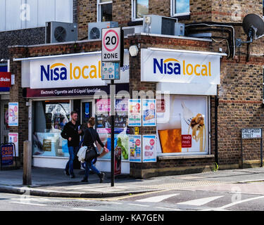 Nisa local convenience store sign Stock Photo - Alamy
