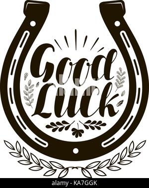 Good Luck lettering Stock Vector Image & Art - Alamy