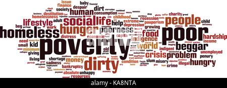 Poverty word cloud concept. Vector illustration Stock Vector Image ...
