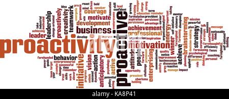Proactivity word cloud concept. Vector illustration Stock Vector Image ...