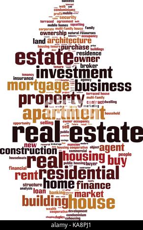 Real estate word cloud concept. Vector illustration Stock Vector Image ...