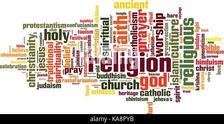Religion word cloud concept. Vector illustration Stock Vector Image ...