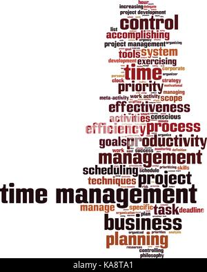 Time management word cloud concept. Vector illustration Stock Vector ...