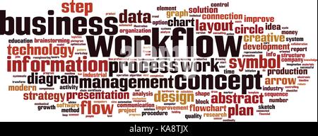 Workflow word cloud concept. Vector illustration Stock Vector Image ...