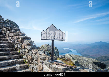 Whiteface Mountain elevation sign Stock Photo - Alamy