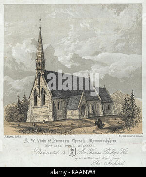 S. w. view of Penmaen Church, Monmouthshire Stock Photo - Alamy